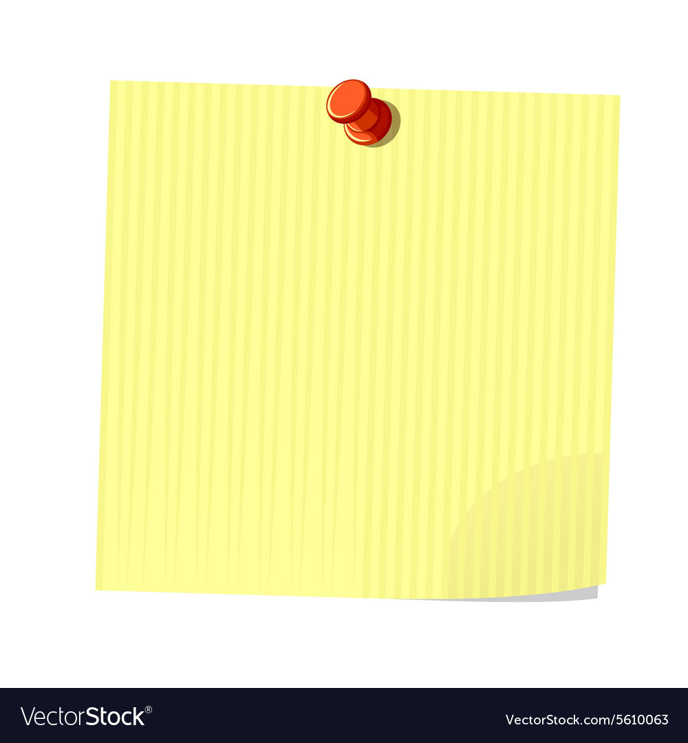 Yellow note Royalty Free Vector Image - VectorStock
