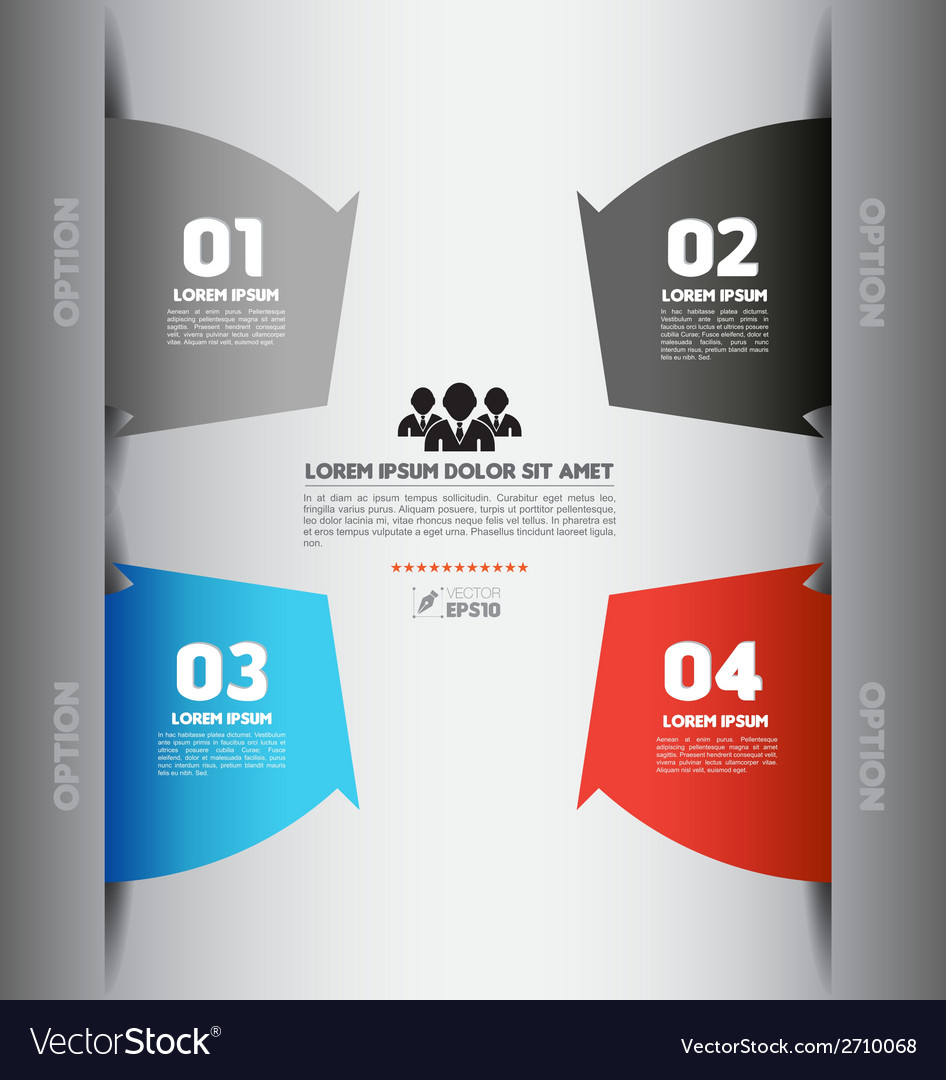 Abstract business infographics options template Vector Image