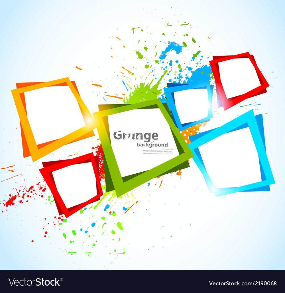 Abstract colorful background with squares Vector Image