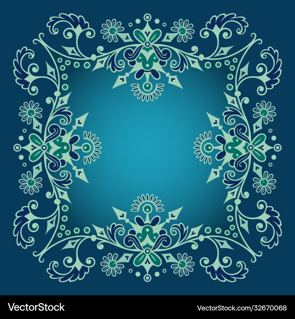 Abstract ornamental nature vintage border Vector Image