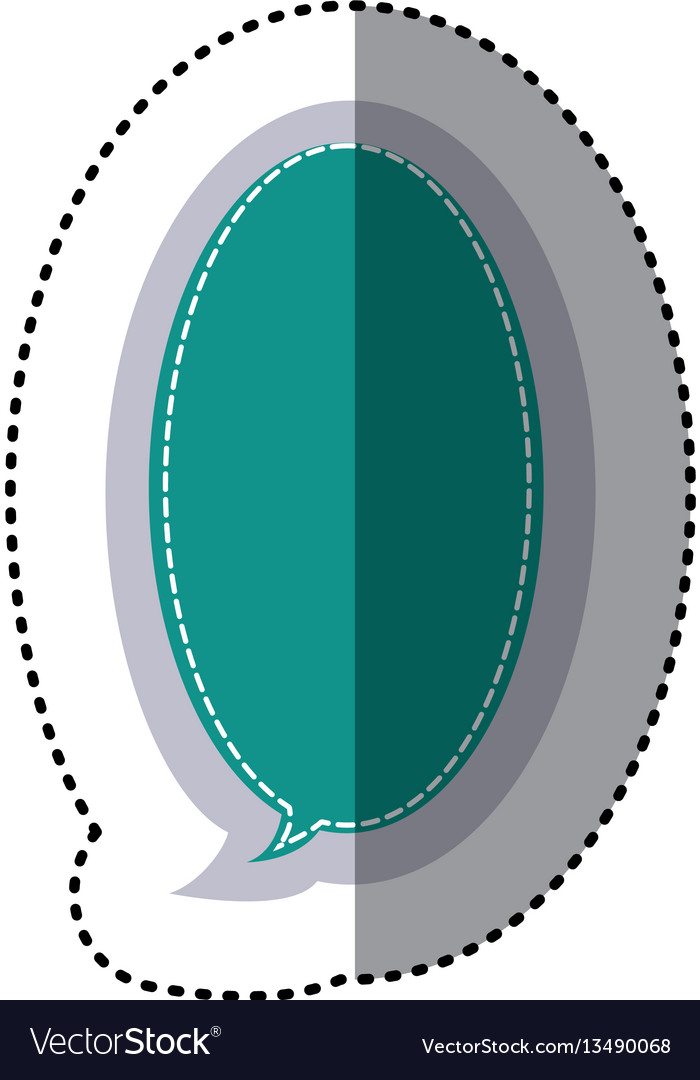 Color sticker large oval frame callout dialogue Vector Image Color sticker large oval frame callout dialogue Vector Image