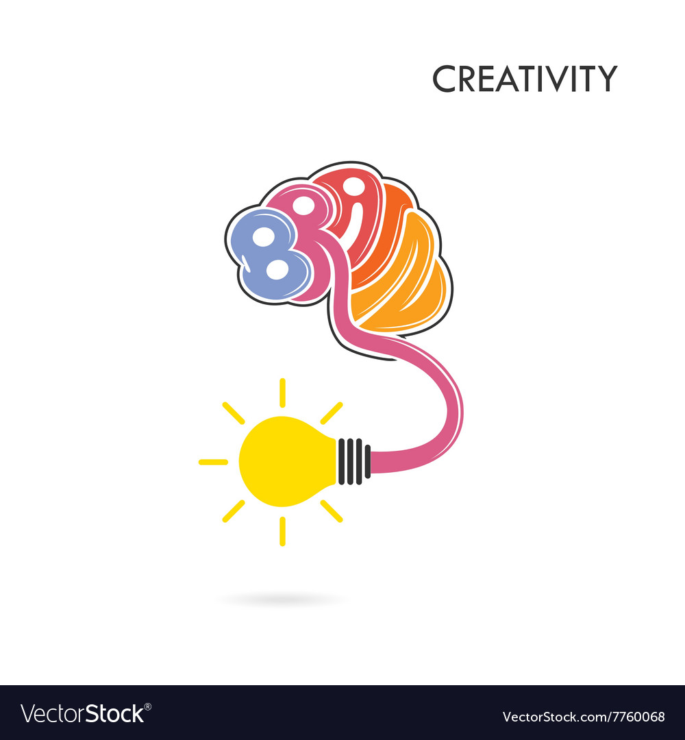 Creative brain abstract logo design Royalty Free Vector