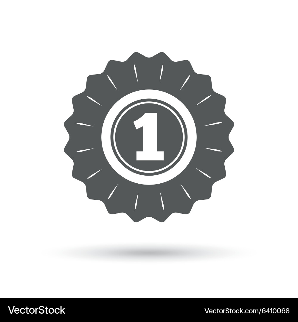 First place award sign winner symbol Royalty Free Vector