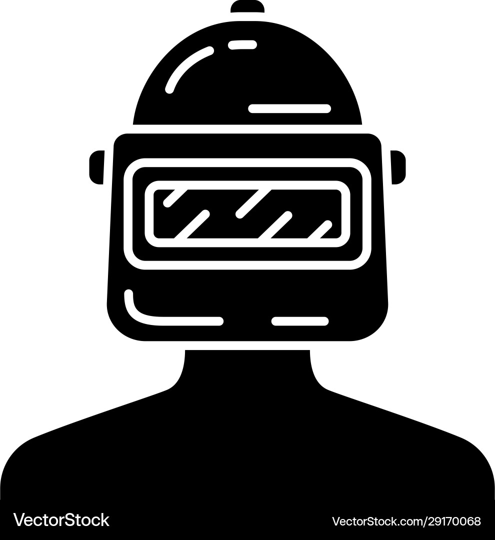 Game soldier glyph icon player soldier warrior Vector Image