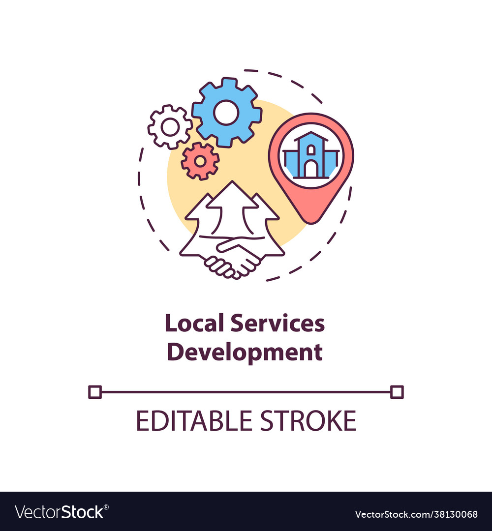Local services development concept icon Royalty Free Vector
