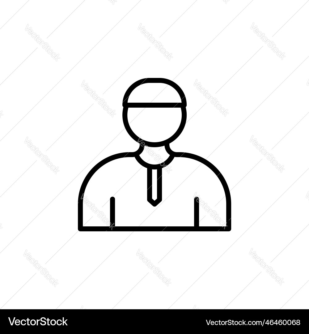 Muslim man icon with outline style suitable Vector Image