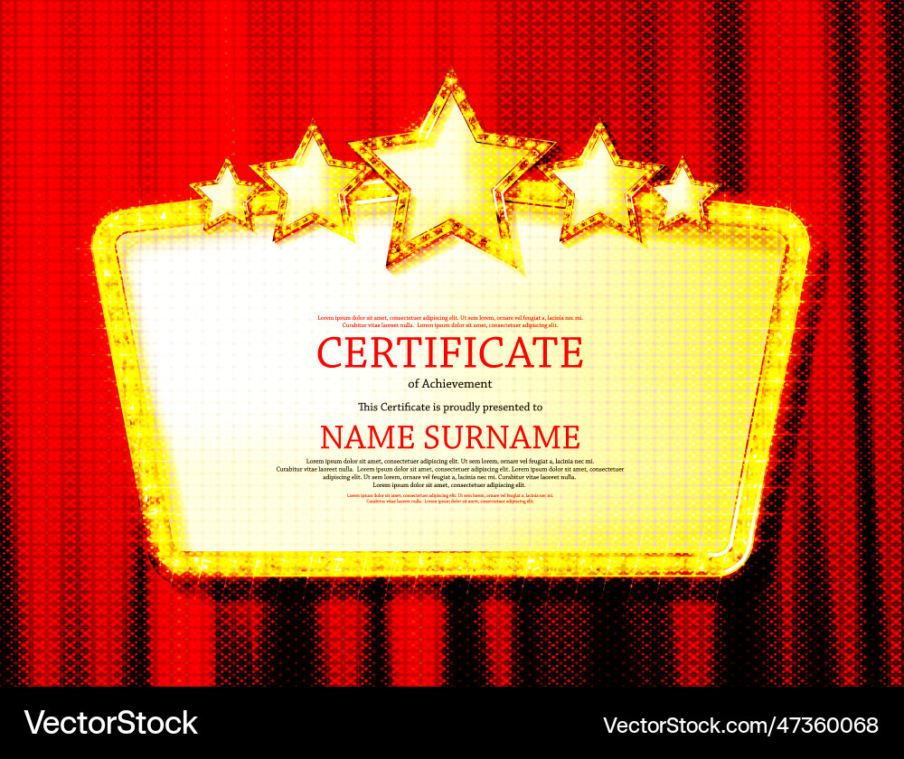 Retro light sign vintage style banner Royalty Free Vector