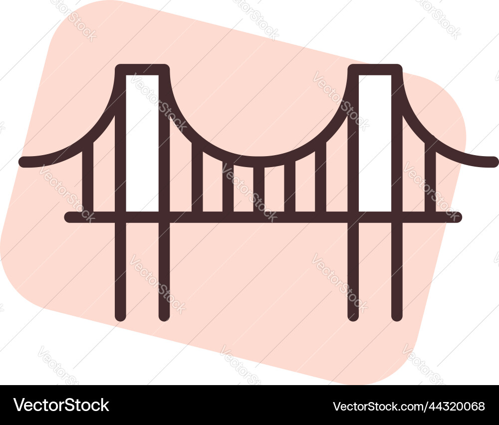 San francisco golden bridge on white background Vector Image