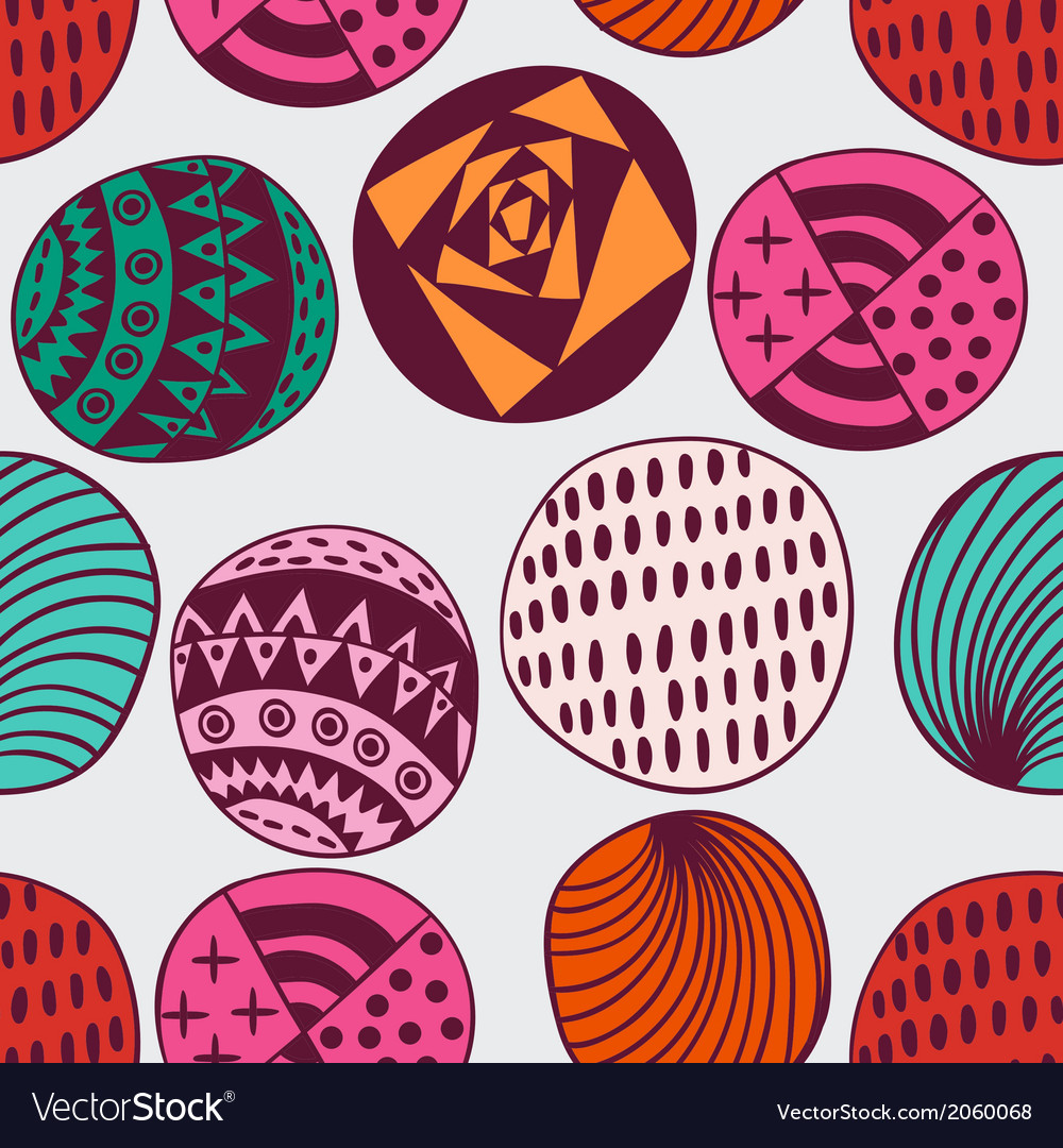 Seamless circle background pattern Royalty Free Vector Image