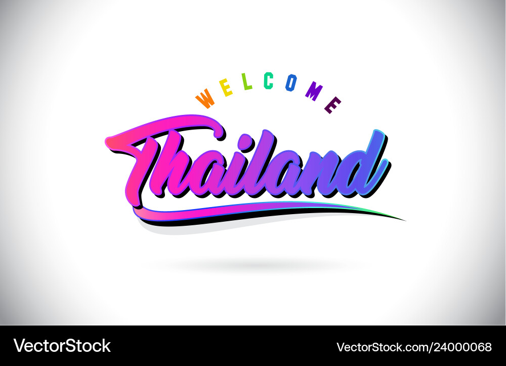 Thailand welcome to word text with creative Vector Image
