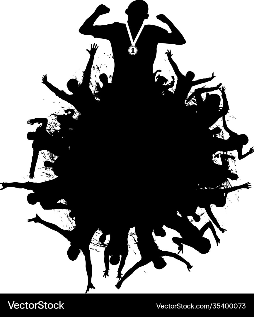 Applause fans crowd cheerful people Royalty Free Vector