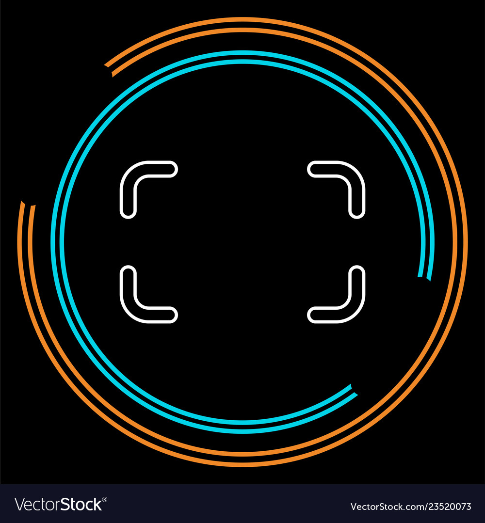 Autofocus icon - digital photo camera Royalty Free Vector