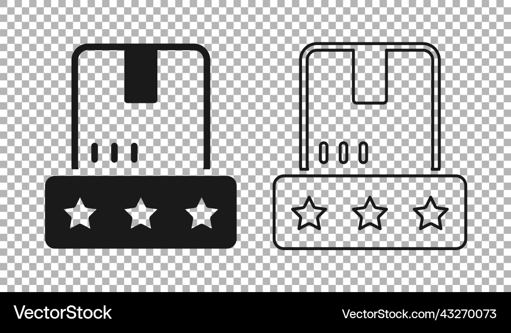 Black consumer or customer product rating icon Vector Image