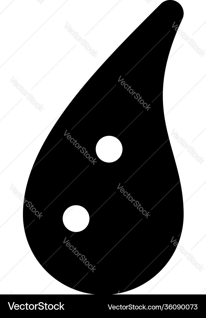 Black drop with two white dots in it far apart Vector Image
