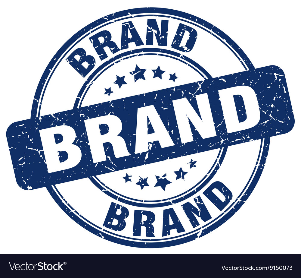 Brand blue grunge round vintage rubber stamp Vector Image Brand blue grunge round vintage rubber stamp Vector Image