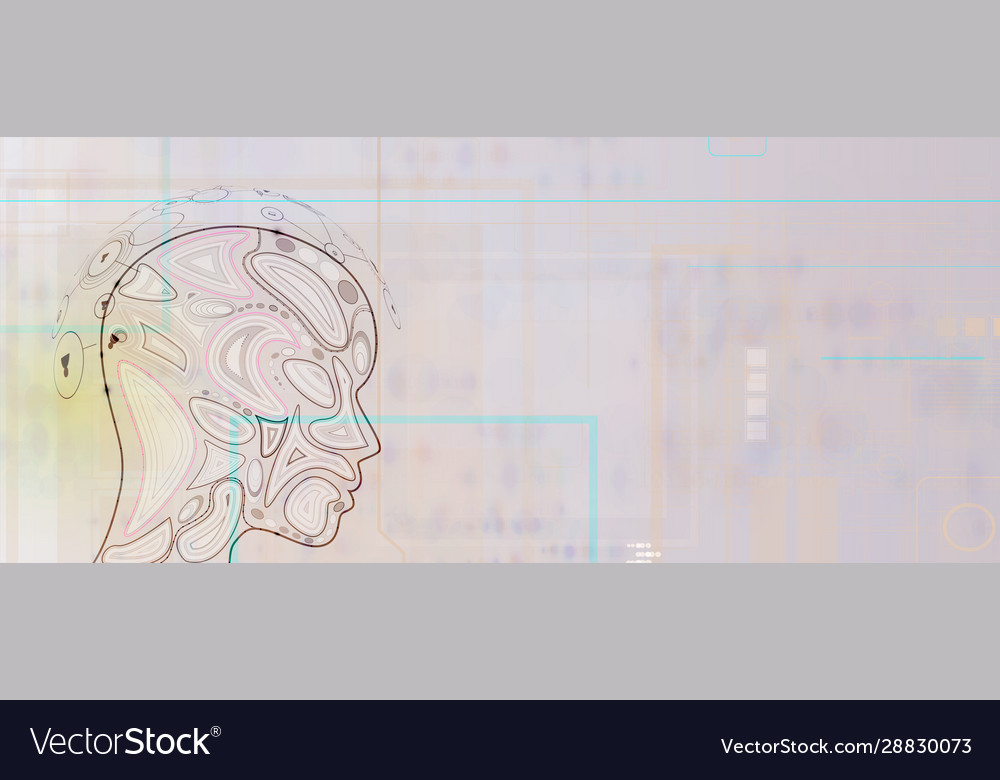 Conceptual technology artificial intelligence Vector Image
