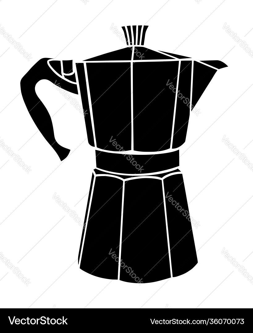 Italian coffee maker or moka pot Royalty Free Vector Image