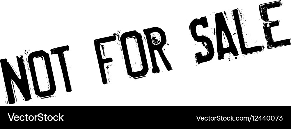 Not For Sale rubber stamp Royalty Free Vector Image