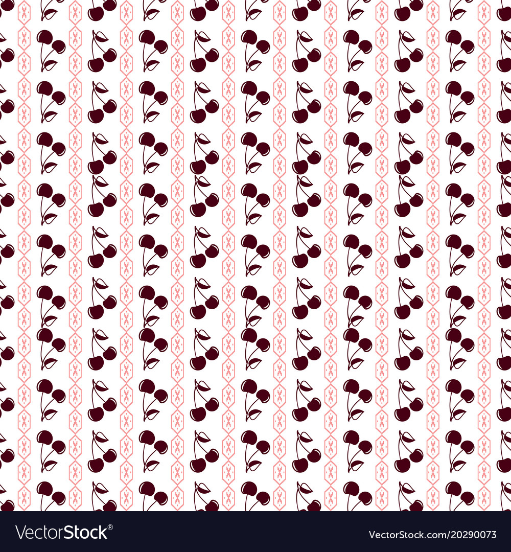 Seamless pattern background with cherry Royalty Free Vector