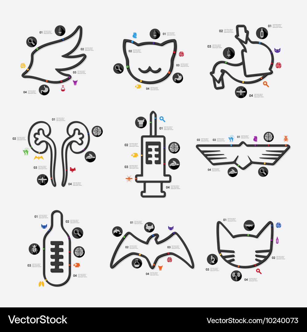 Veterinary infographic Royalty Free Vector Image