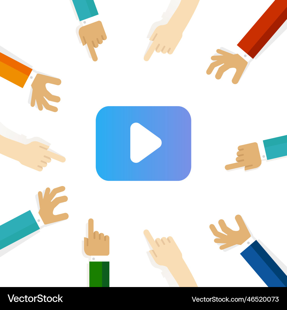 Video player app icon media bloger Royalty Free Vector Image