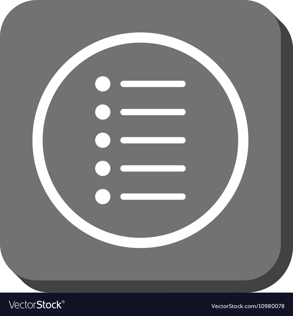 Items rounded square icon Royalty Free Vector Image