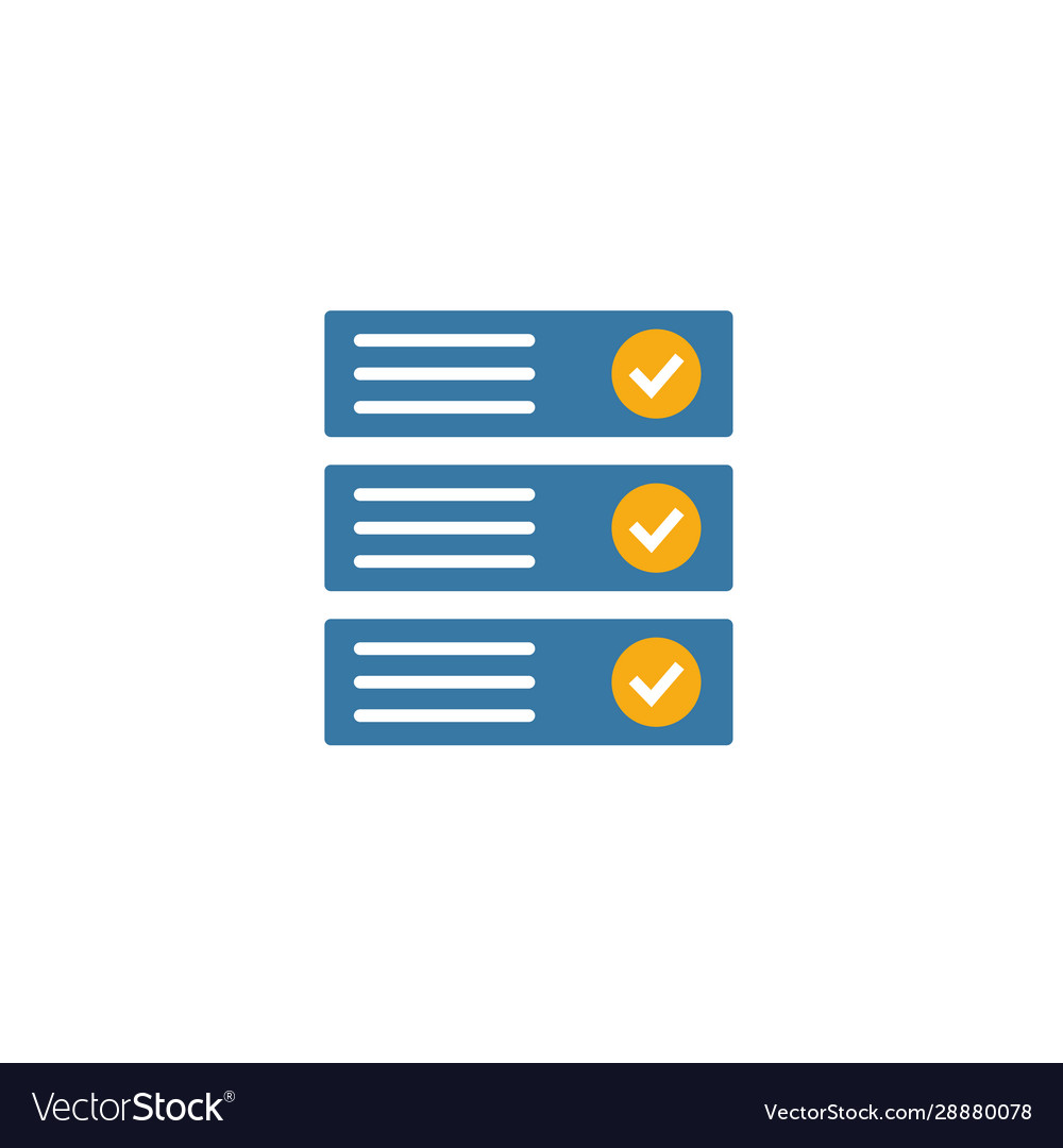 Ordered records icon set four elements Royalty Free Vector