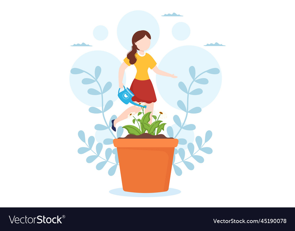 Personal development with people developing Vector Image