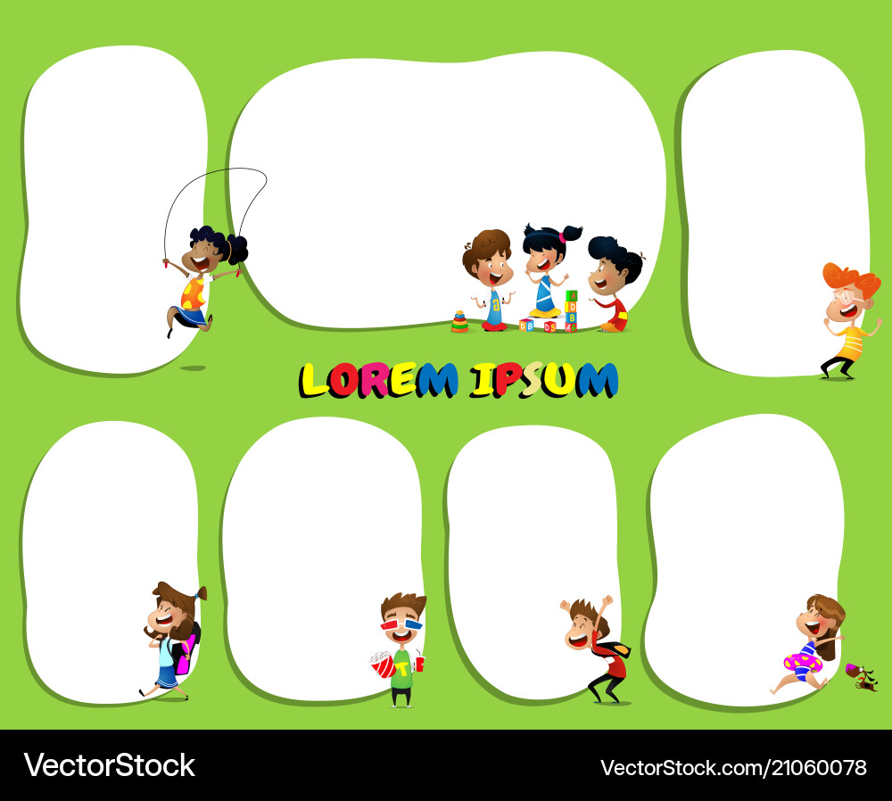 Poster for children party funny different Vector Image