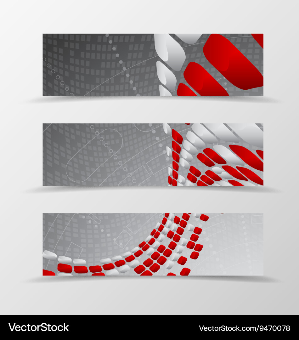 Set of banner wave design Royalty Free Vector Image