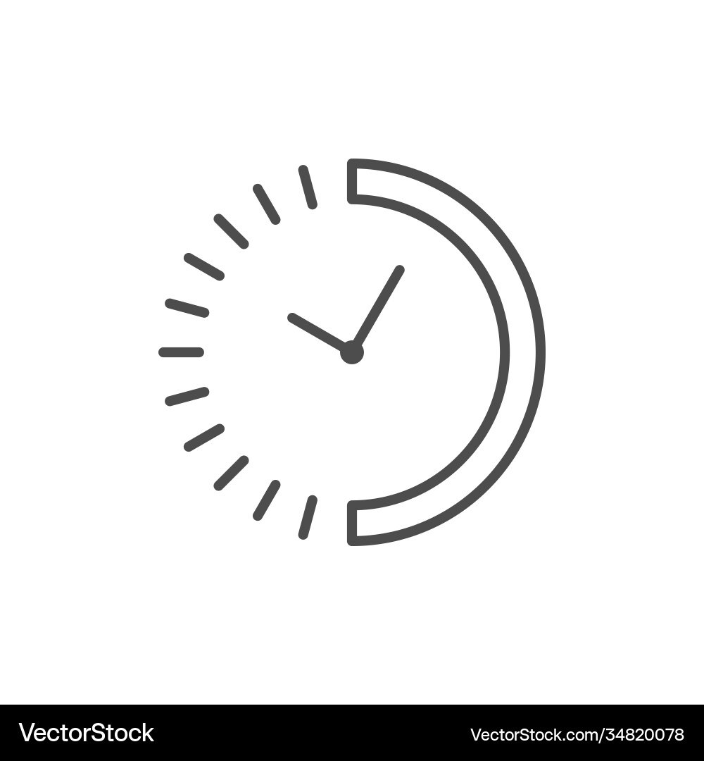 Time period line outline icon Royalty Free Vector Image