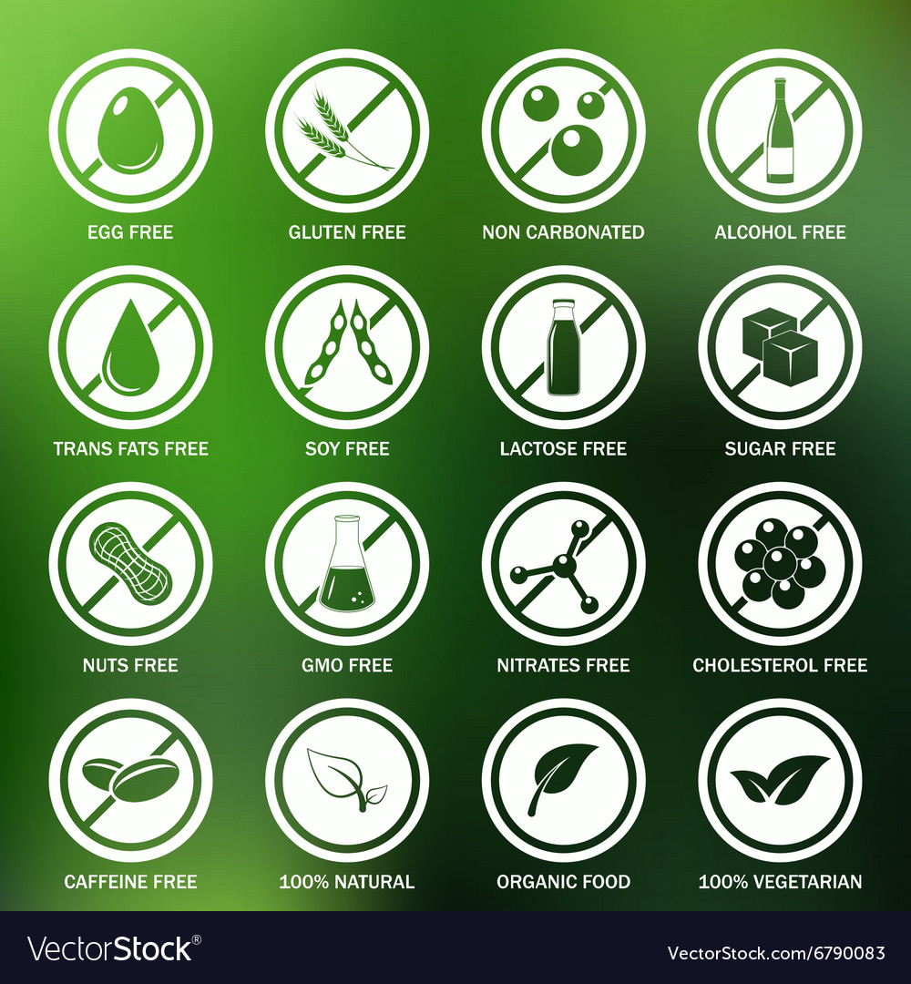 Allergen icons set Royalty Free Vector Image - VectorStock Allergen icons set Royalty Free Vector Image - VectorStock