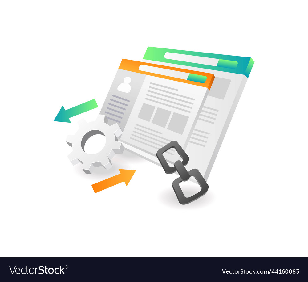 Application link website Royalty Free Vector Image