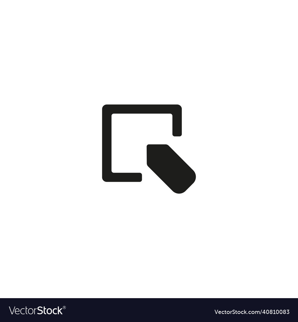 Click Cursor Icon Simple Style Computer Course Vector Image