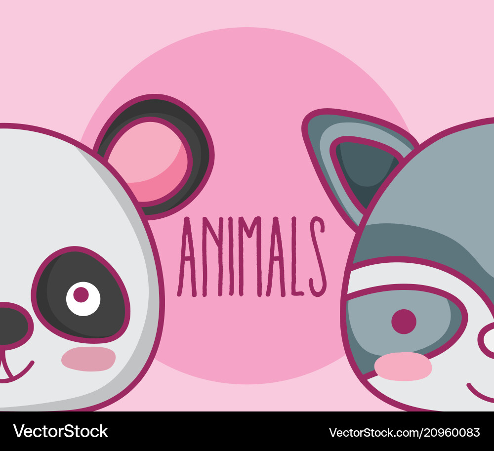 Cute animals friends cartoon Royalty Free Vector Image