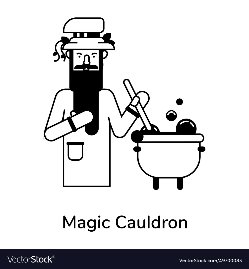 Magic cauldron Royalty Free Vector Image - VectorStock