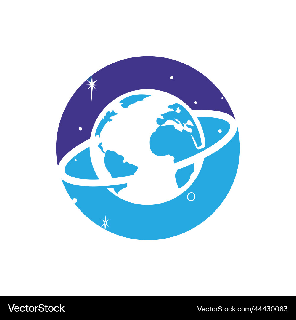 Planet logo design template Royalty Free Vector Image