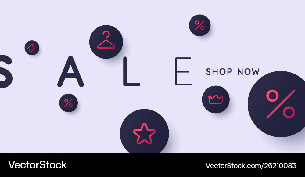 Sale poster bright abstract background Royalty Free Vector