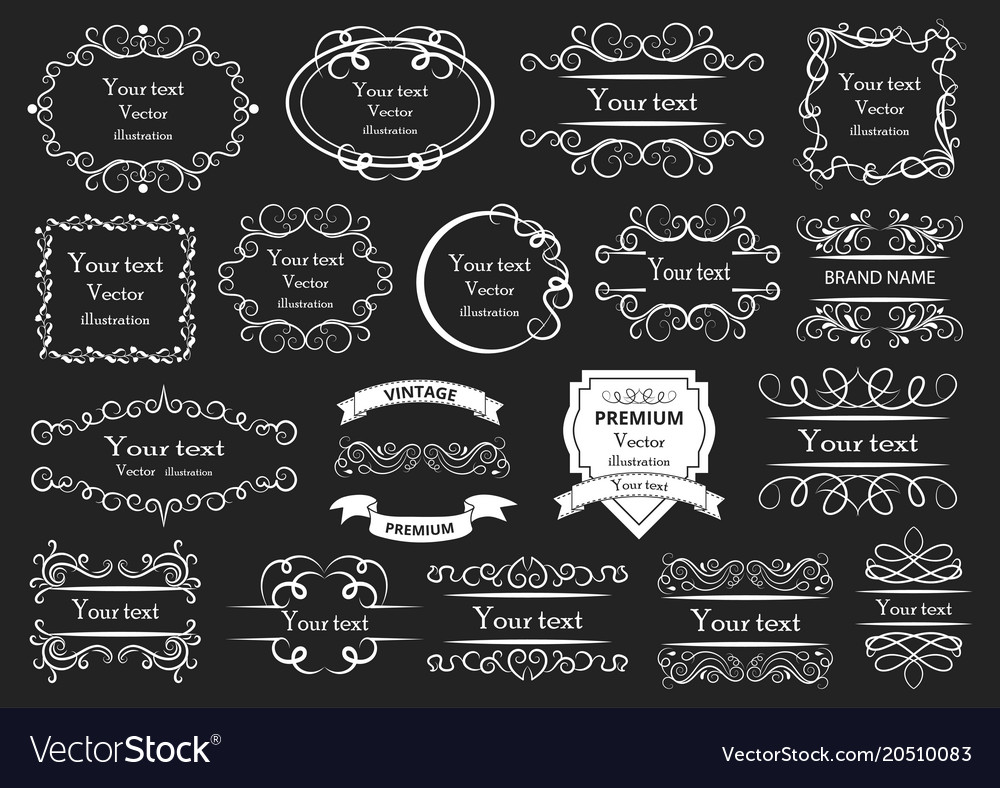 Set of graphic elements for design Royalty Free Vector Image