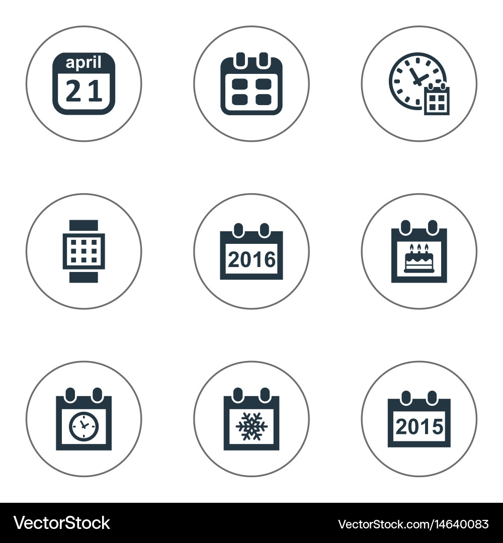 Set of simple time icons Royalty Free Vector Image