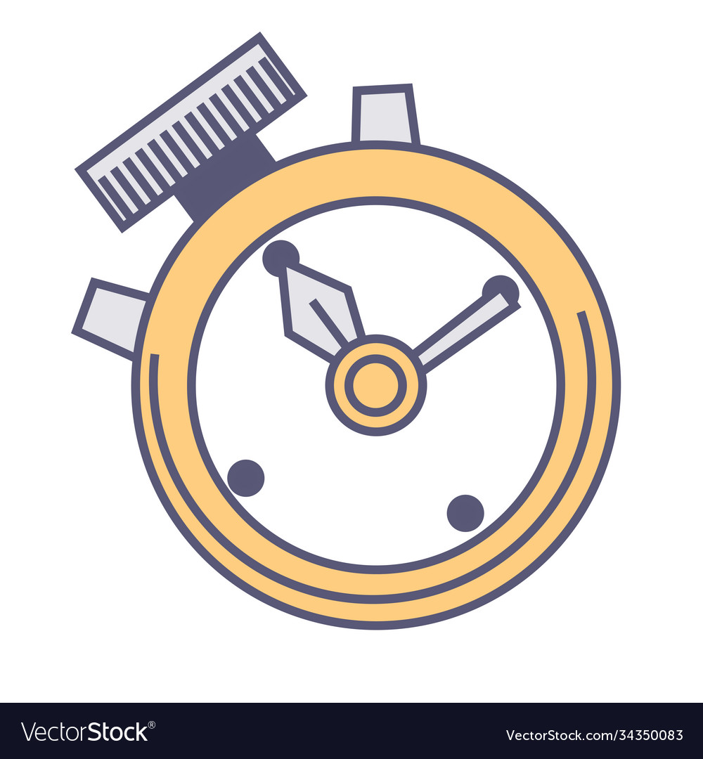 Timer clock with handles countdown and speed Vector Image