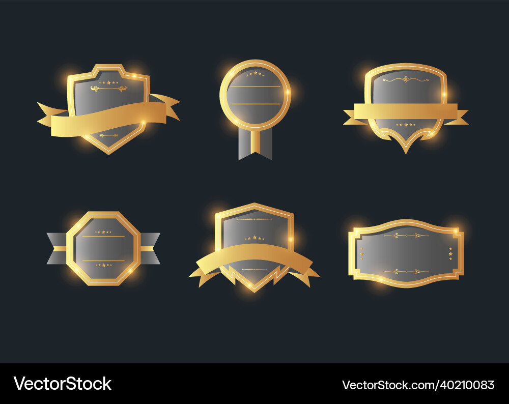 Vintage style retro emblem label collection Vector Image