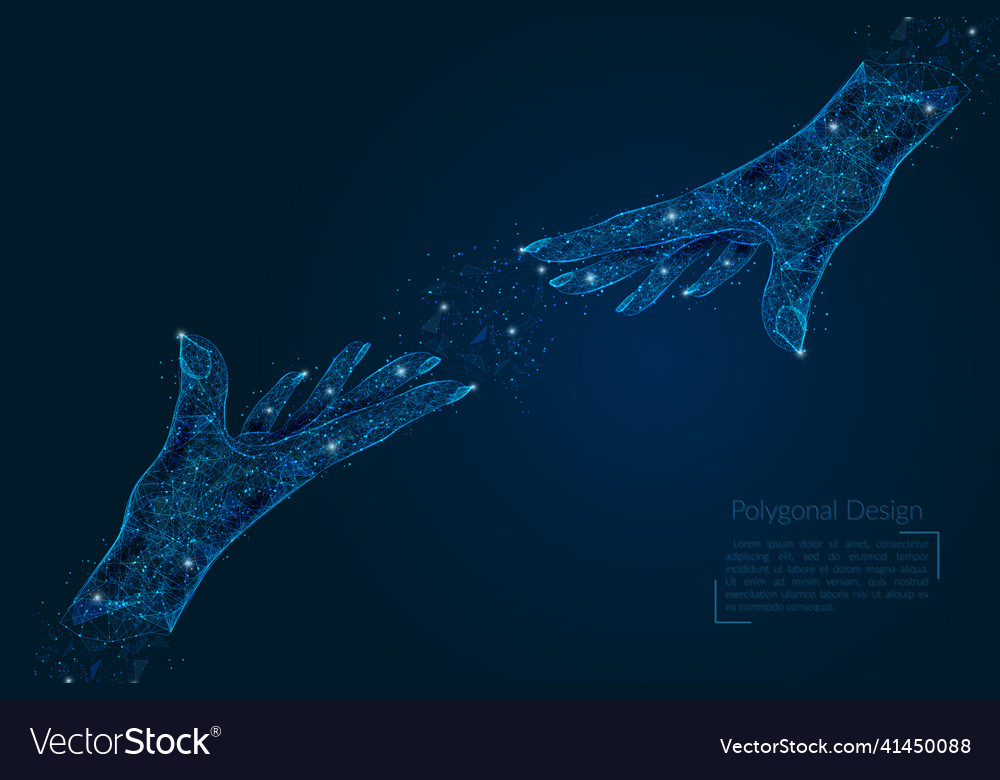 Abstract isolated image of human hand Royalty Free Vector