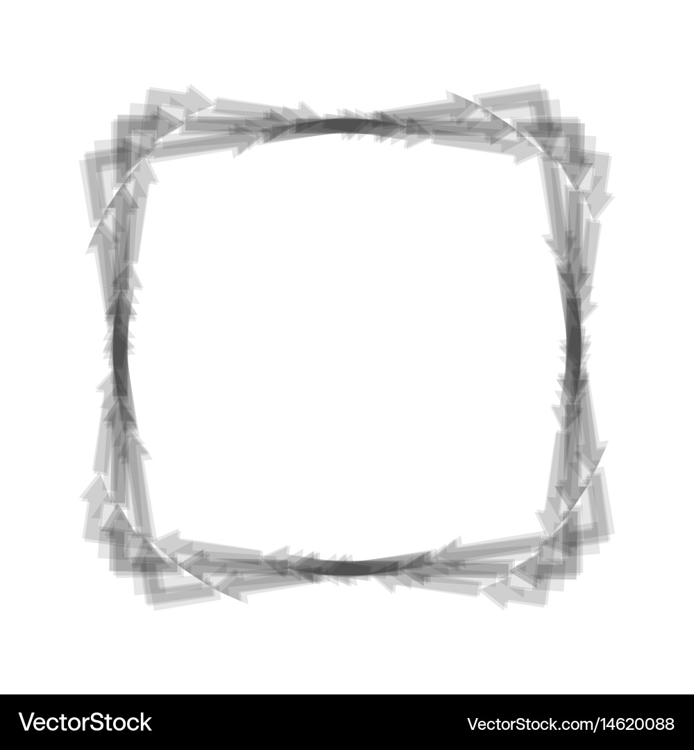 Arrow on a square shape gray icon shaked Vector Image