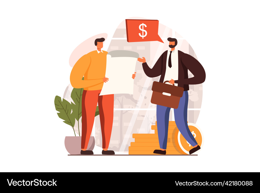 Business activities web concept in flat design Vector Image