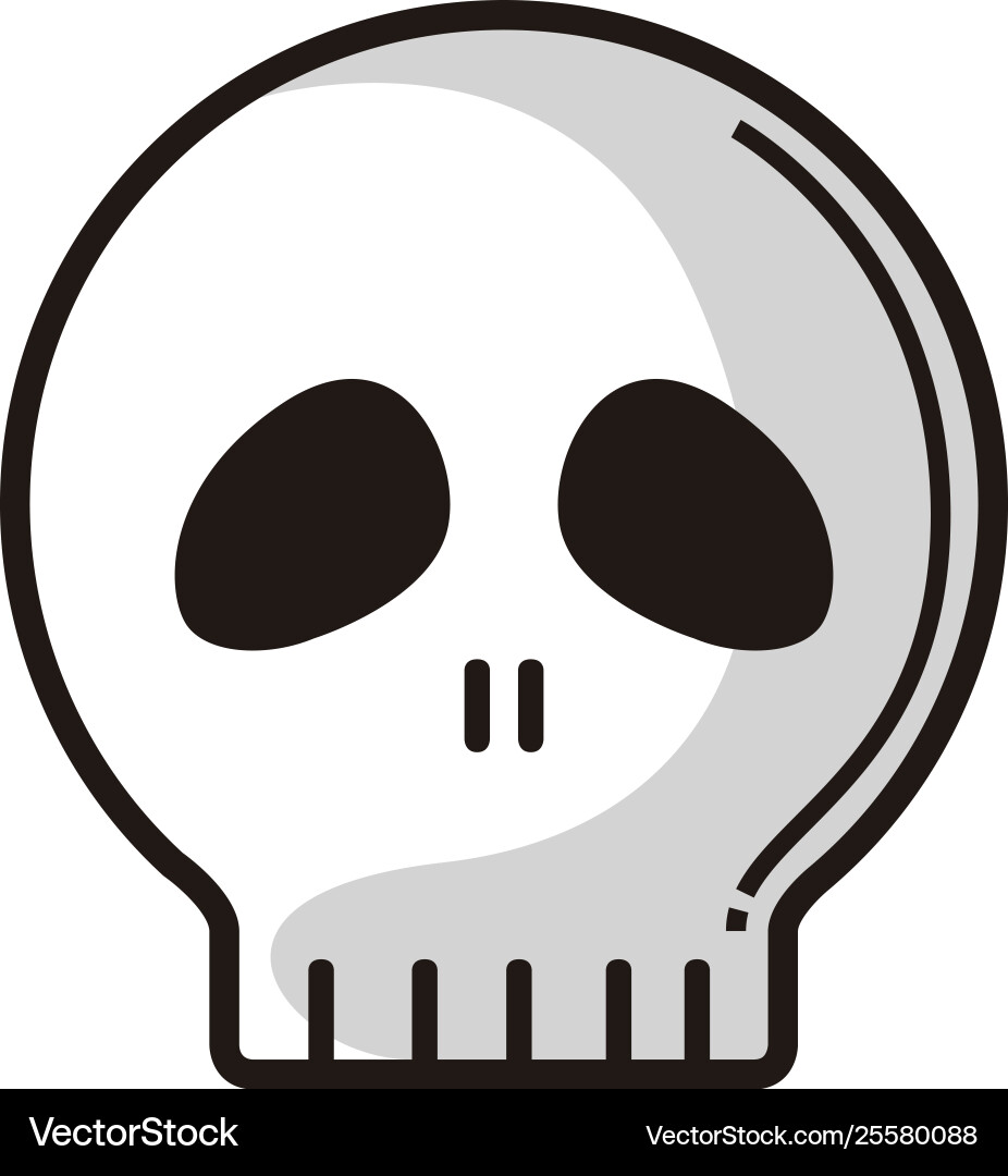 Isolated skull icon death danger symbol Royalty Free Vector