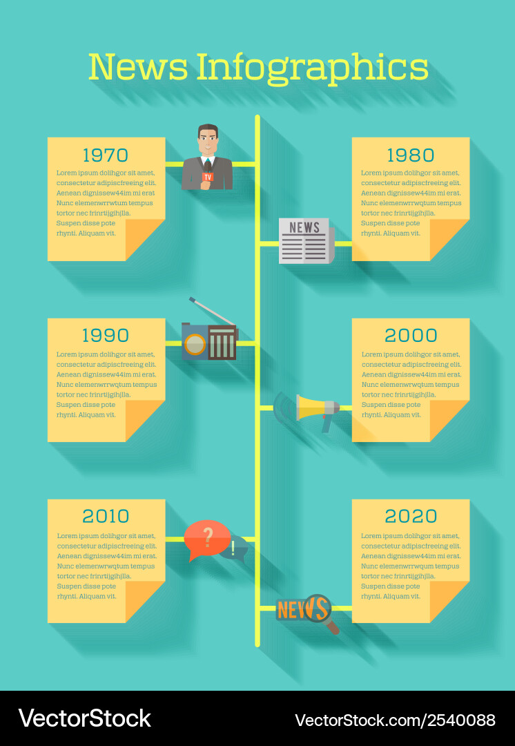 News time line infographic Royalty Free Vector Image
