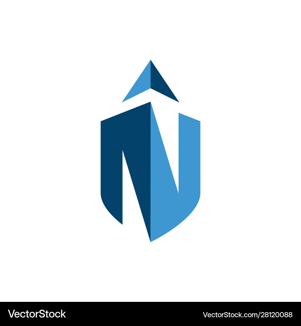 North sign logo concept logo design template Vector Image
