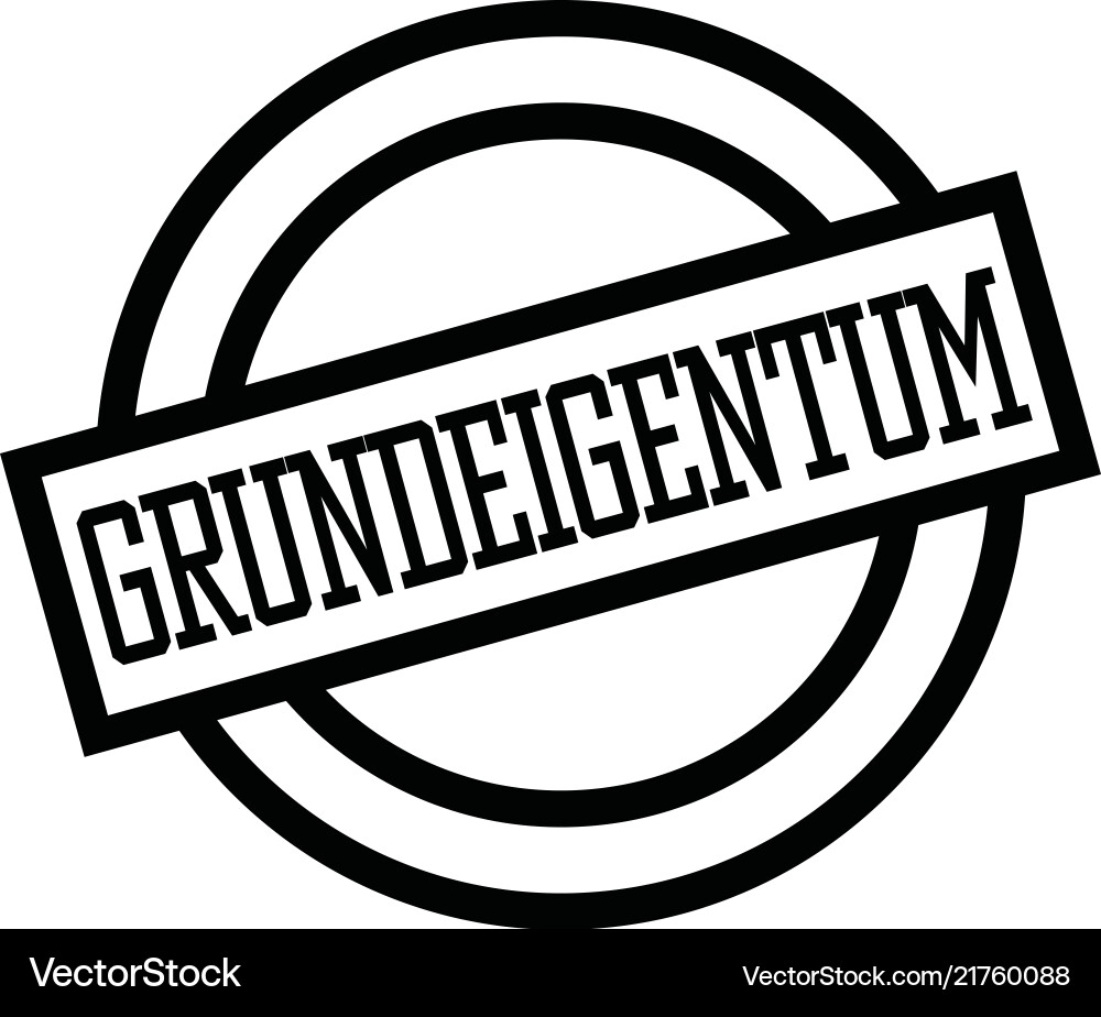 Real estate stamp in german Royalty Free Vector Image