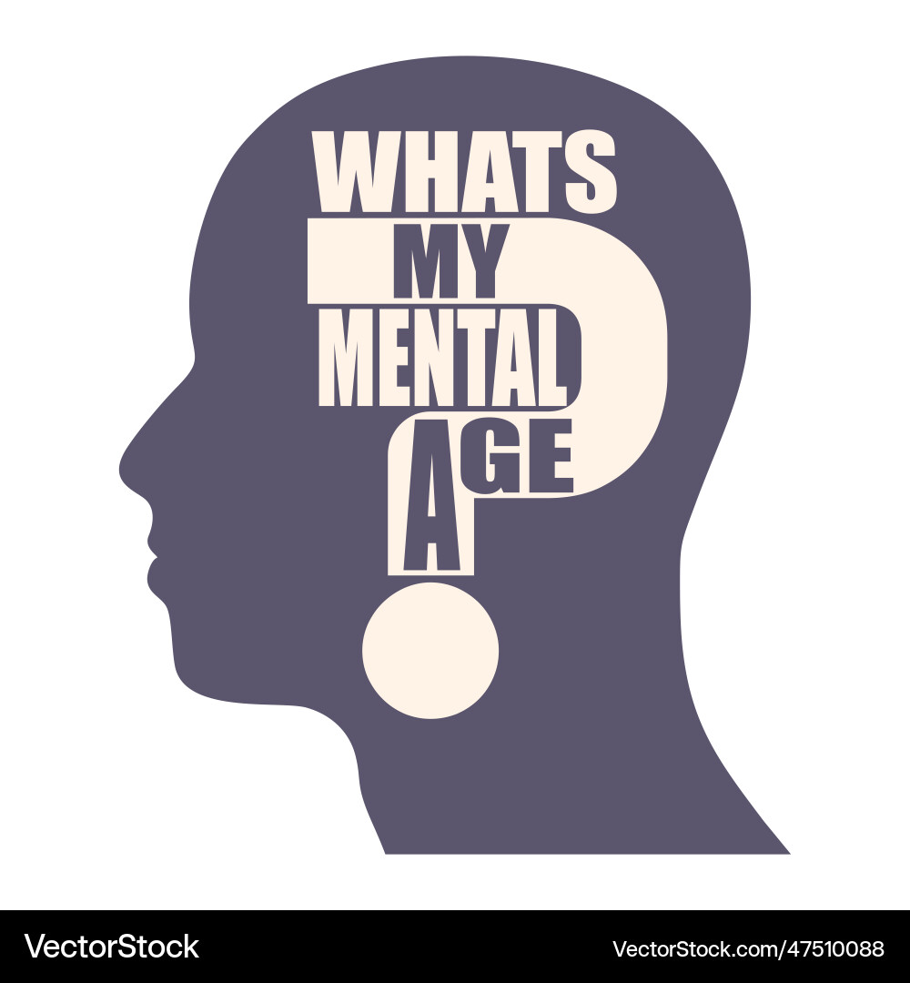 What is my mental age question psychological Vector Image